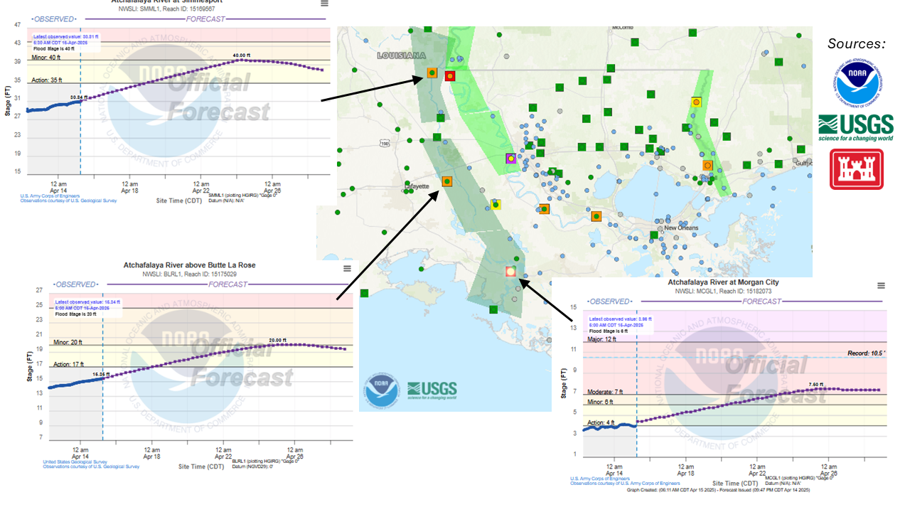 LA Rivers Update: 7 AM April 15
